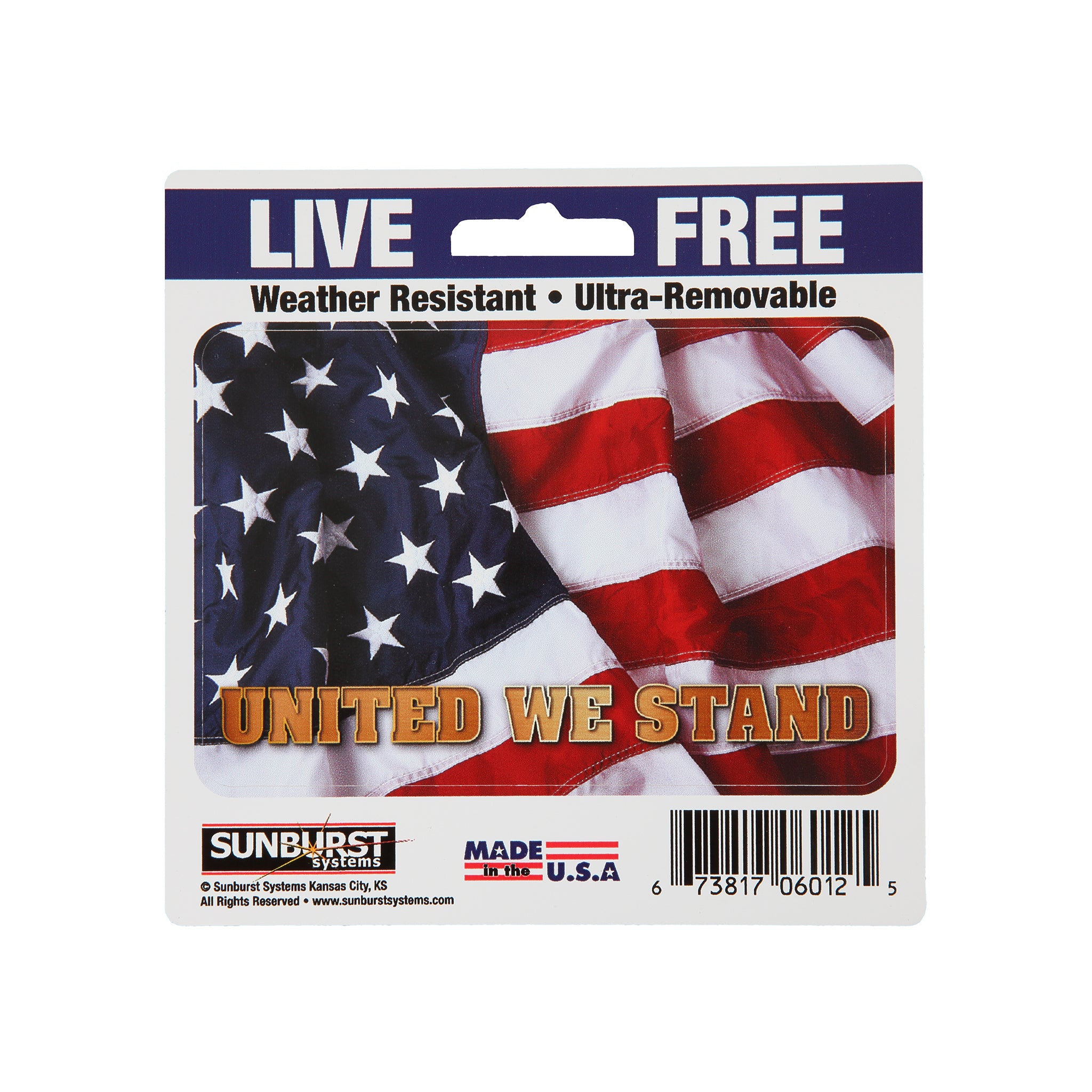 Patriotic United We Stand Decal – SunburstSystems